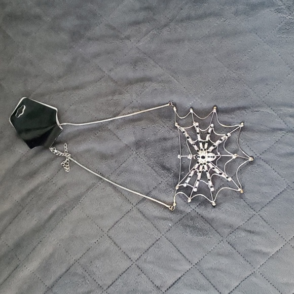 N/A | Jewelry | Vintage Spider And Web Choker Necklace | Poshmark